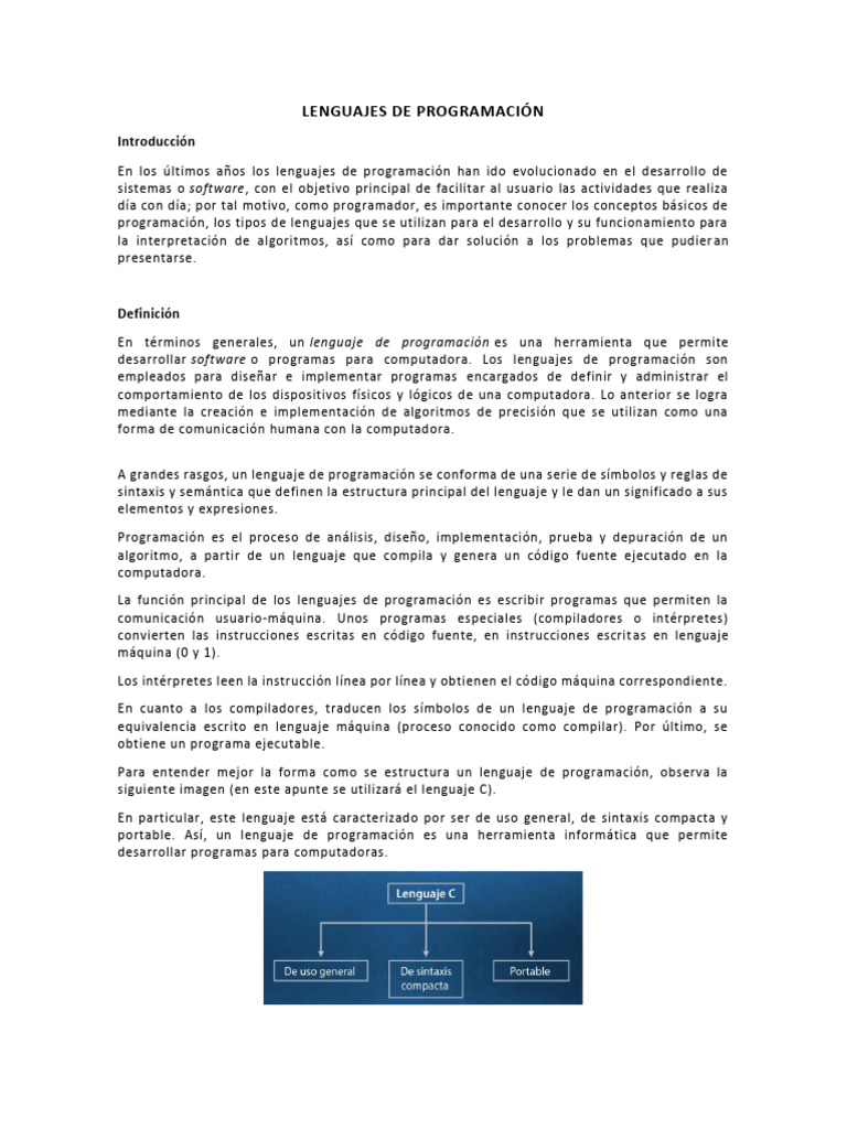 Lenguajes de Programación.. | PDF | Lenguaje de programación | Compilador