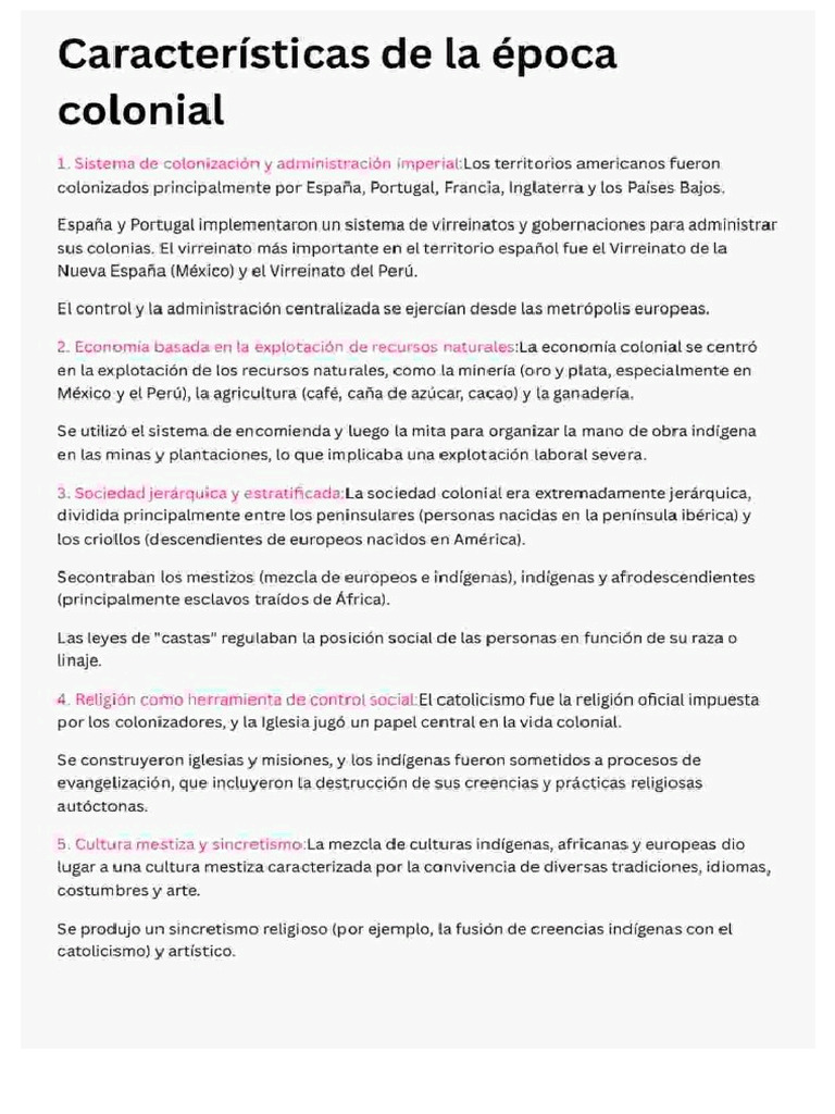 Época Colonial | PDF