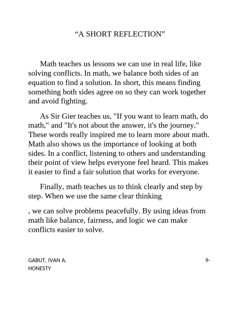 Reflective Writing | PDF