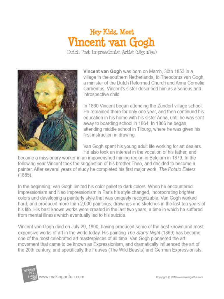 Vincent van Gogh: Life and Legacy | PDF | Vincent Van Gogh | Paintings