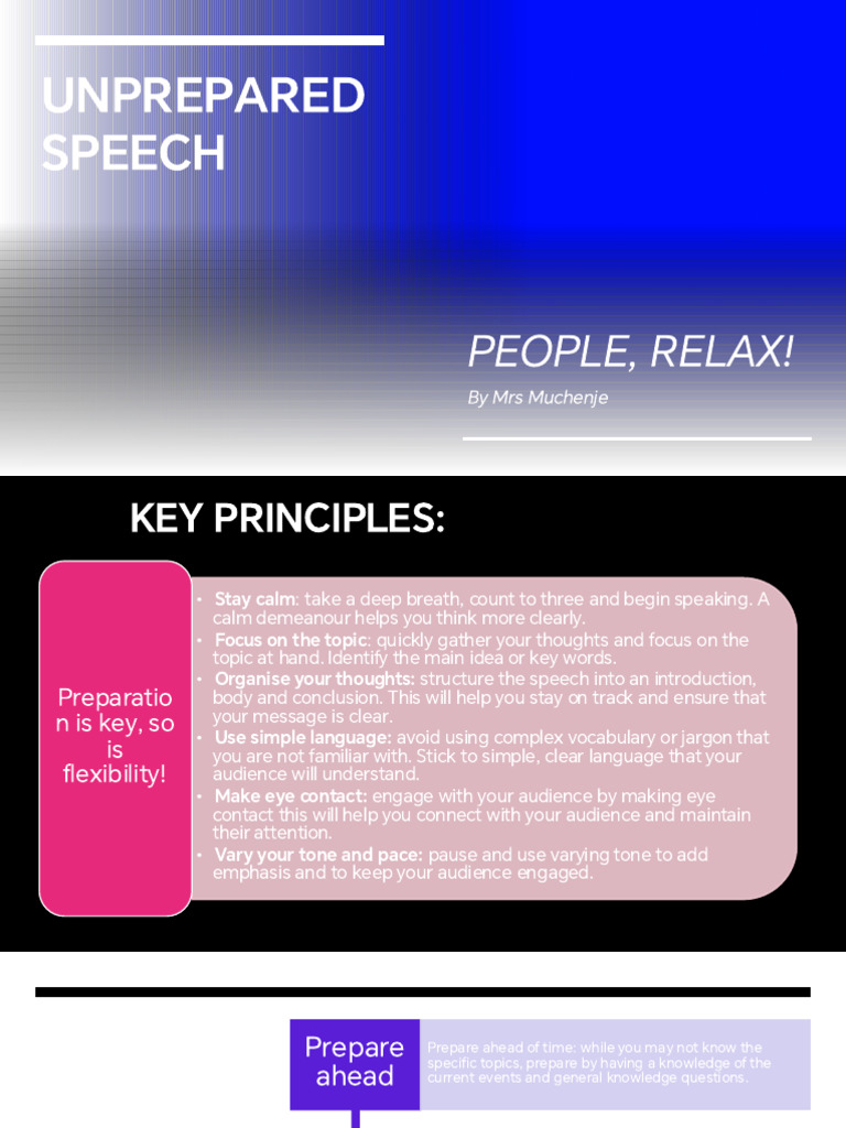 unprepared speeches | PDF