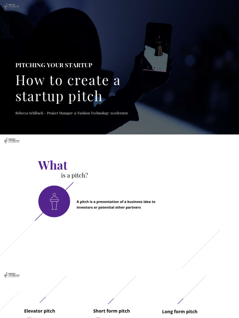 FTA - Pitching Workshop | PDF | Startup Company | Small Business ...
