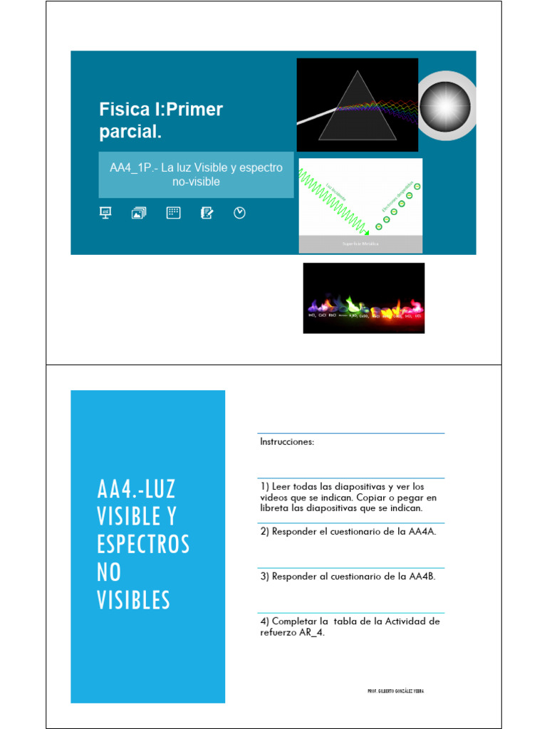 Luz Visible y Espectro Electromagnético | PDF | Espectro ...