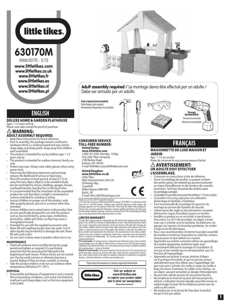 Deluxe Playhouse Assembly Instructions | PDF