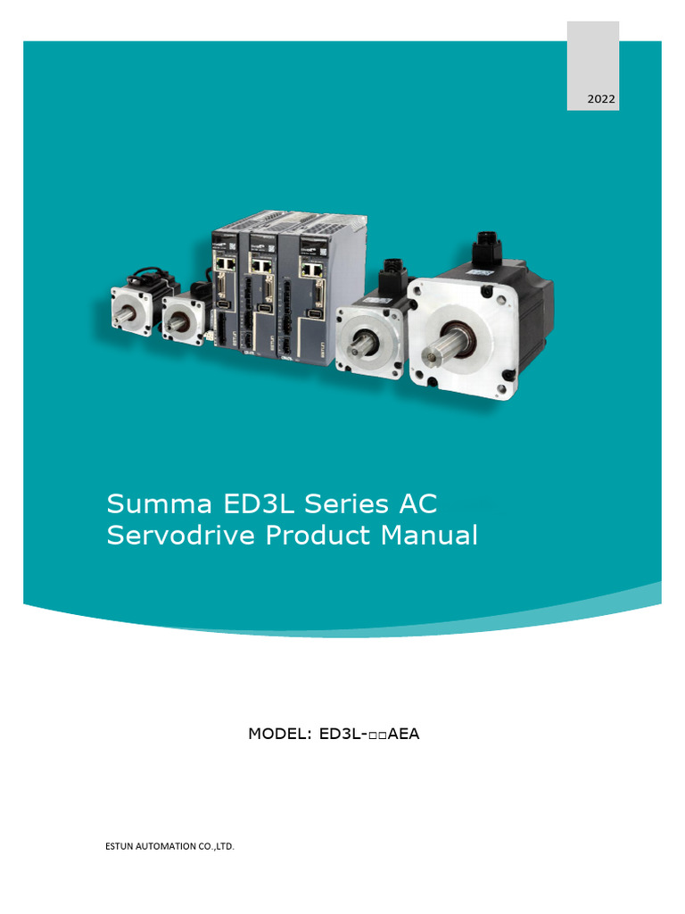 Summa ED3L Series AC Servodrive Product Manual-V1.05 | PDF | Power Supply | Electric Motor