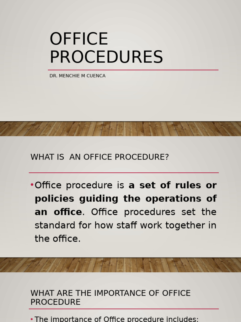 Office Procedures - PPTX Basic | PDF | Recruitment | Internet