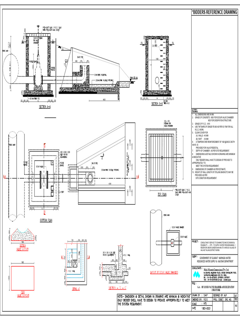 21 G.a.of Scour Valve Chamber-G.a SH (1 of 2) | PDF