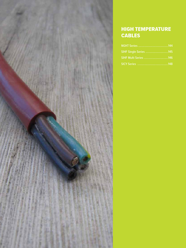High Temp Cables for Industry | PDF | Electrical Wiring | Insulator ...