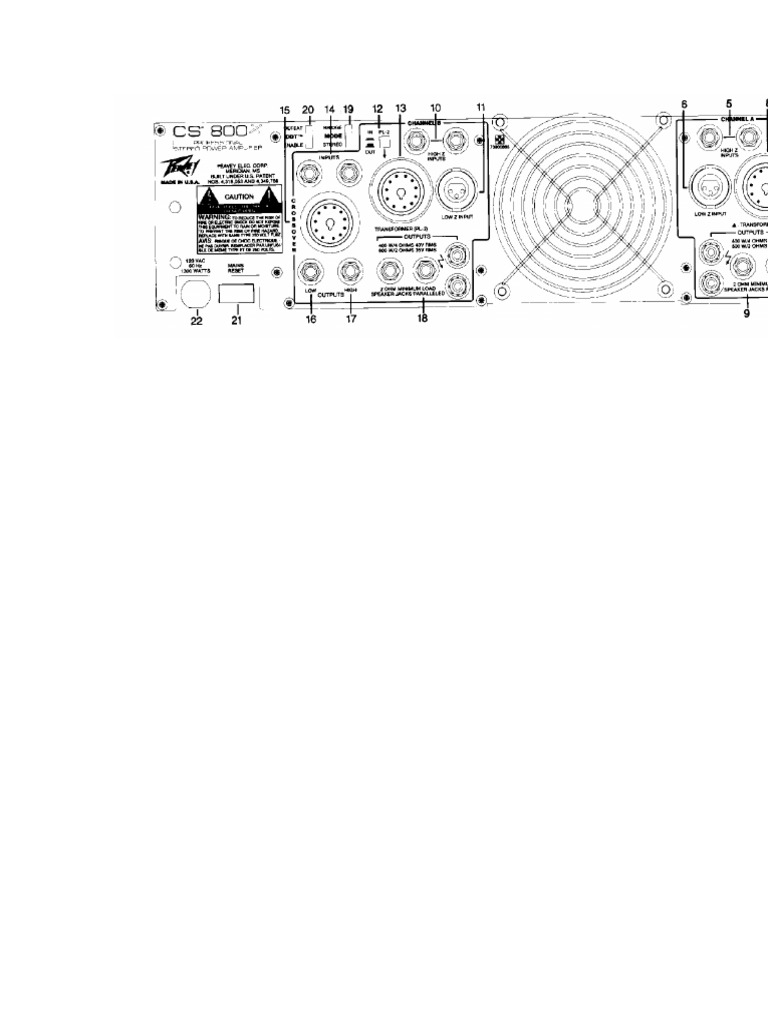 Peavey CS 800 | PDF