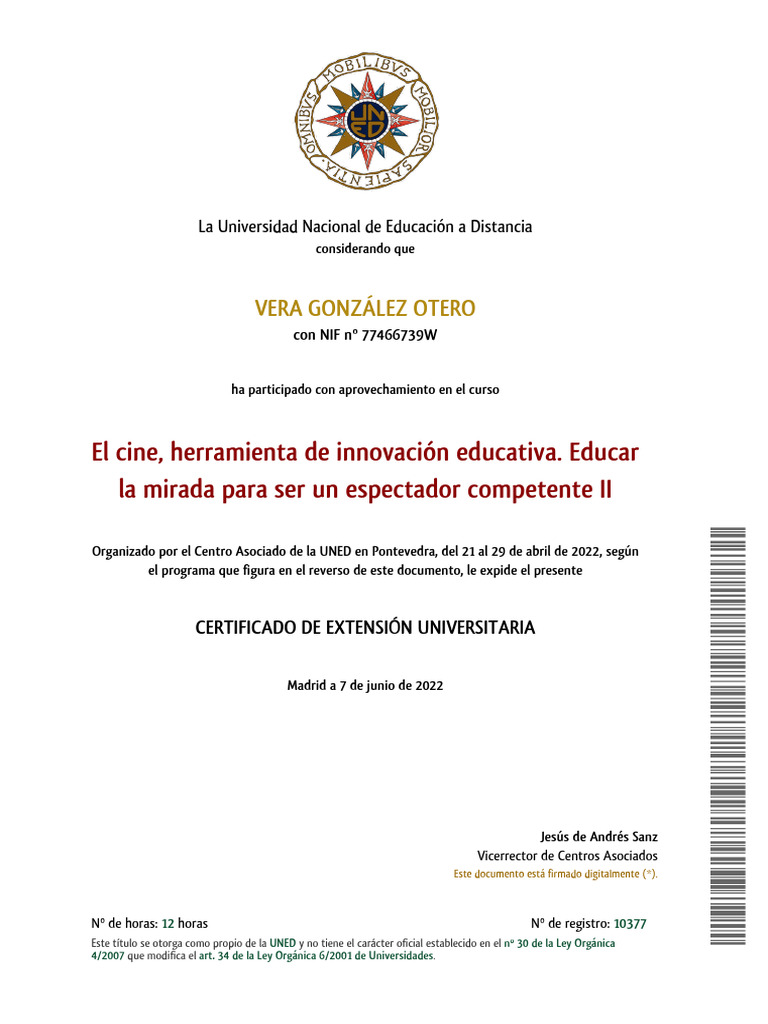 GonzÃ¡Lez Otero, Vera (26126) | PDF | Enseñando | Aprendizaje