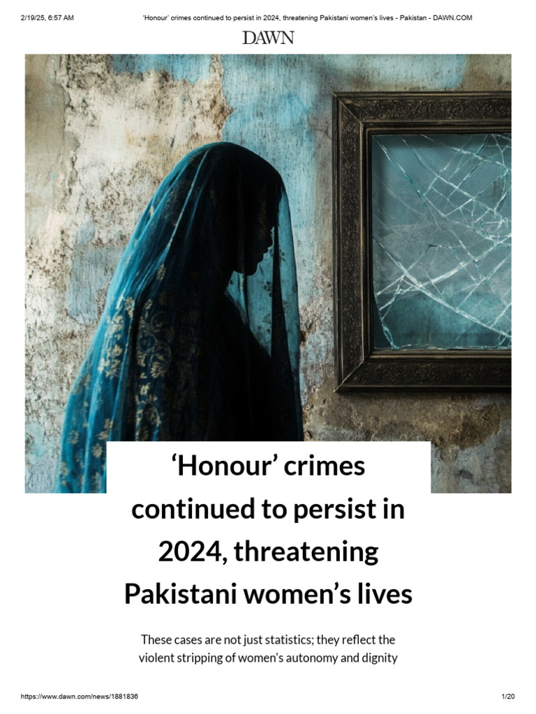 Honour Crimes Threaten Pakistani Women | PDF | Crimes | Crime & Violence
