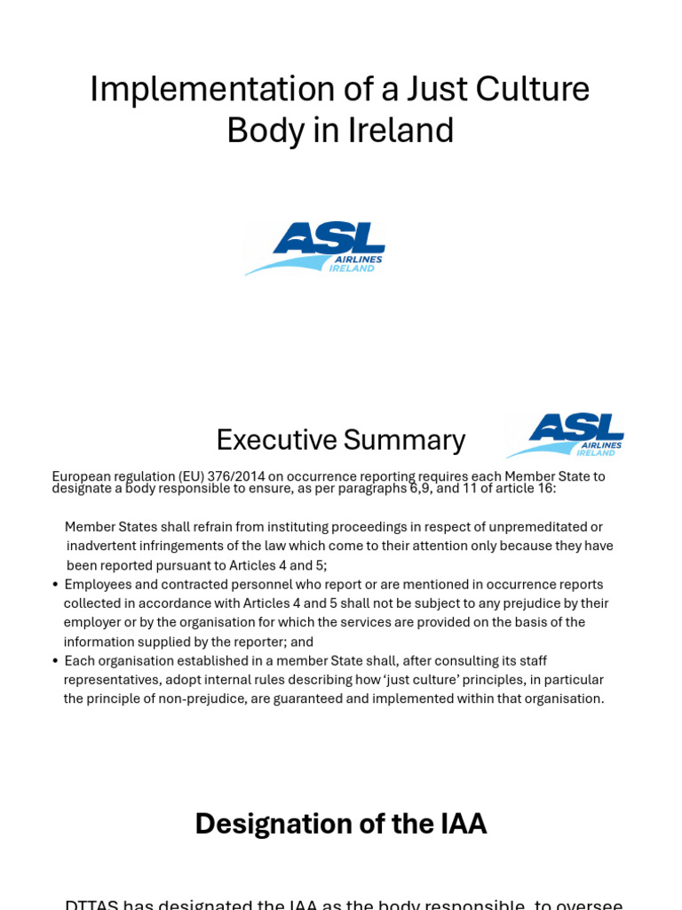 Just Culture Implementation in Ireland | PDF | European Union | Government