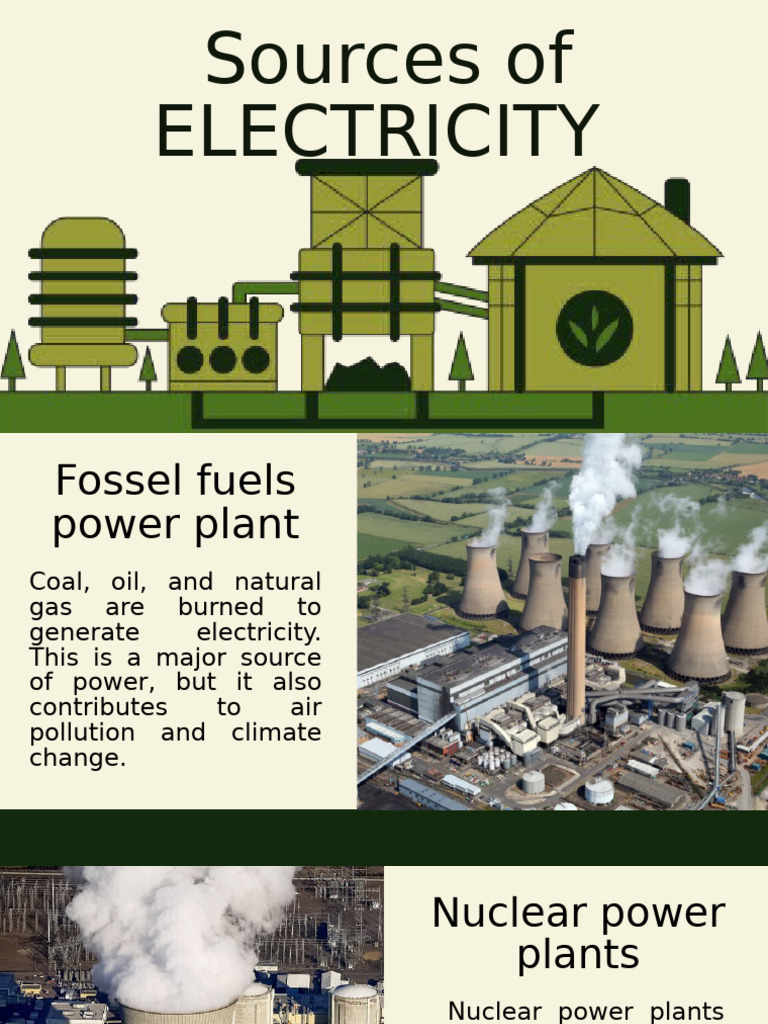 Sources of Electricity Explained | PDF
