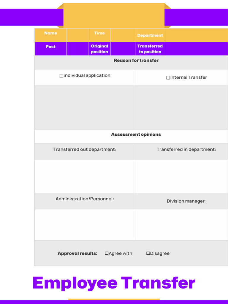 Employee Transfer Form Template | PDF