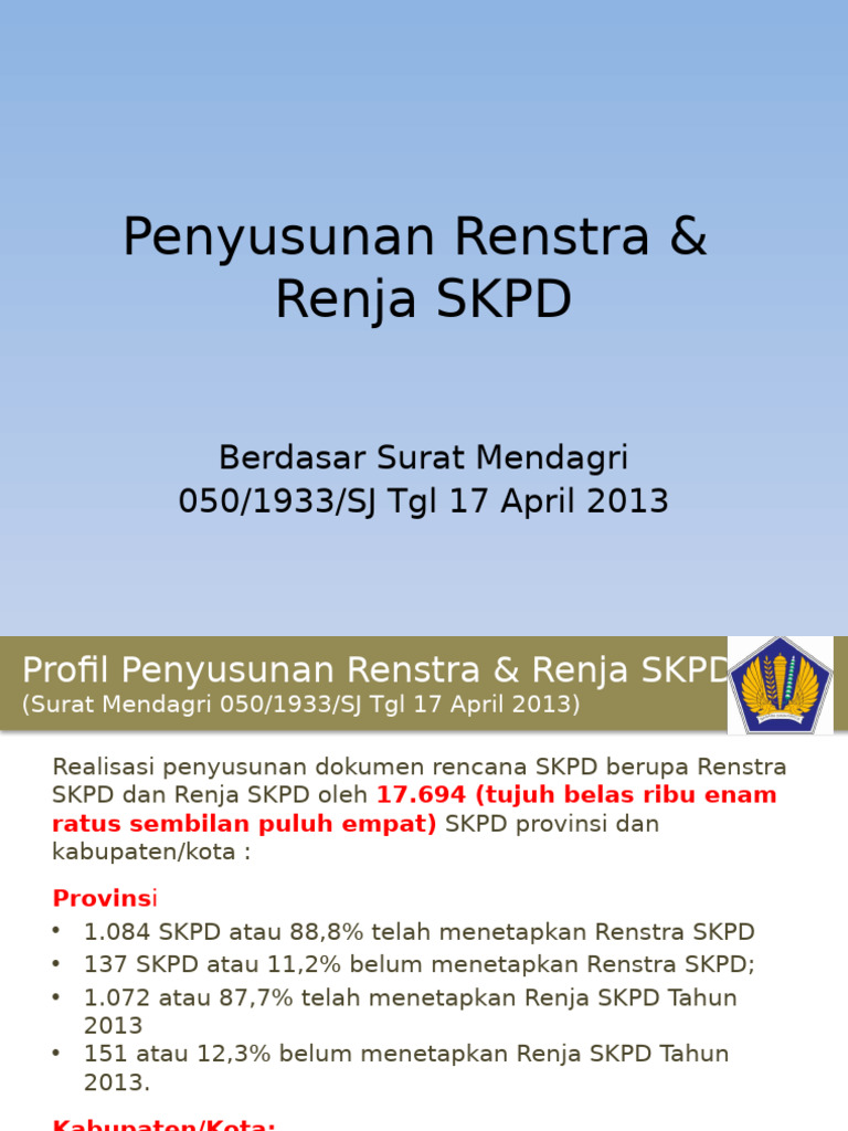 Panduan Penyusunan Renstra SKPD 2023 | PDF