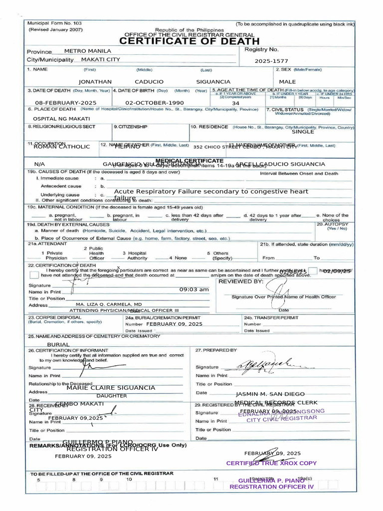Death Cert | PDF