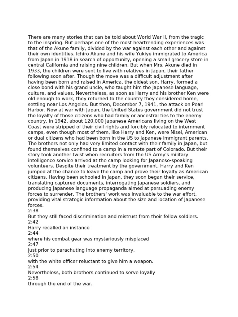 There Are Many Stories That Can Be Told About World War II | PDF ...