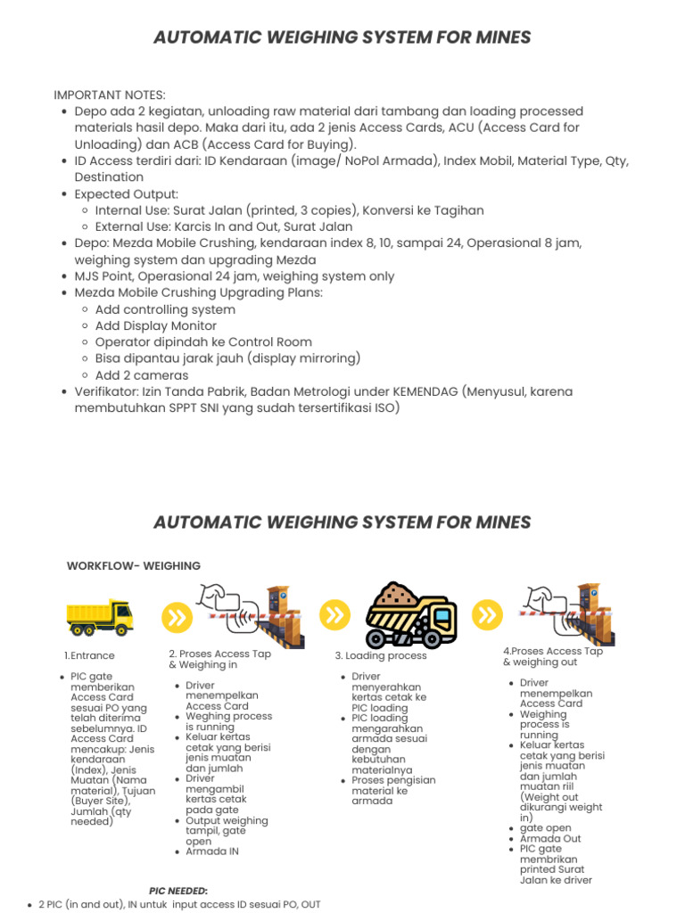 Automated Weighing System Planning | PDF