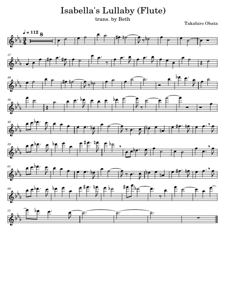 Isabellas Lullaby Flute | PDF