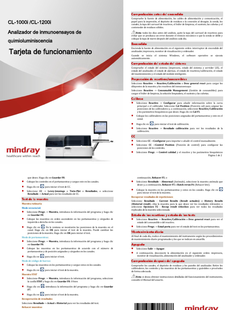 CL-1000i&1200i - Operation Card - V1.0 - Spanish | PDF | Ciencias de la Computación | Ingeniería ...
