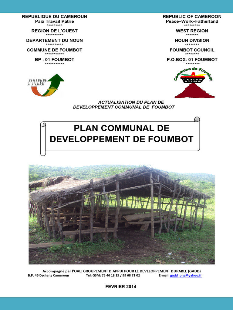 Actualisation du Plan de Développement de Foumbot | PDF | Communes de ...