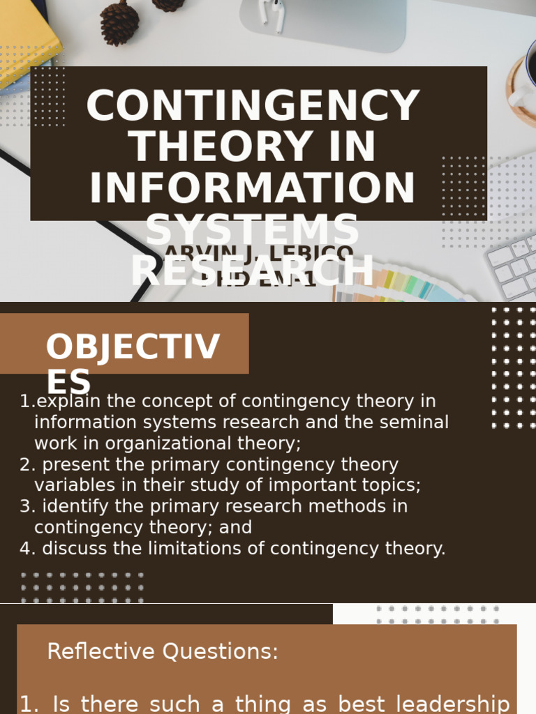 Contingency Theory in Information Systems | PDF | Leadership | Theory