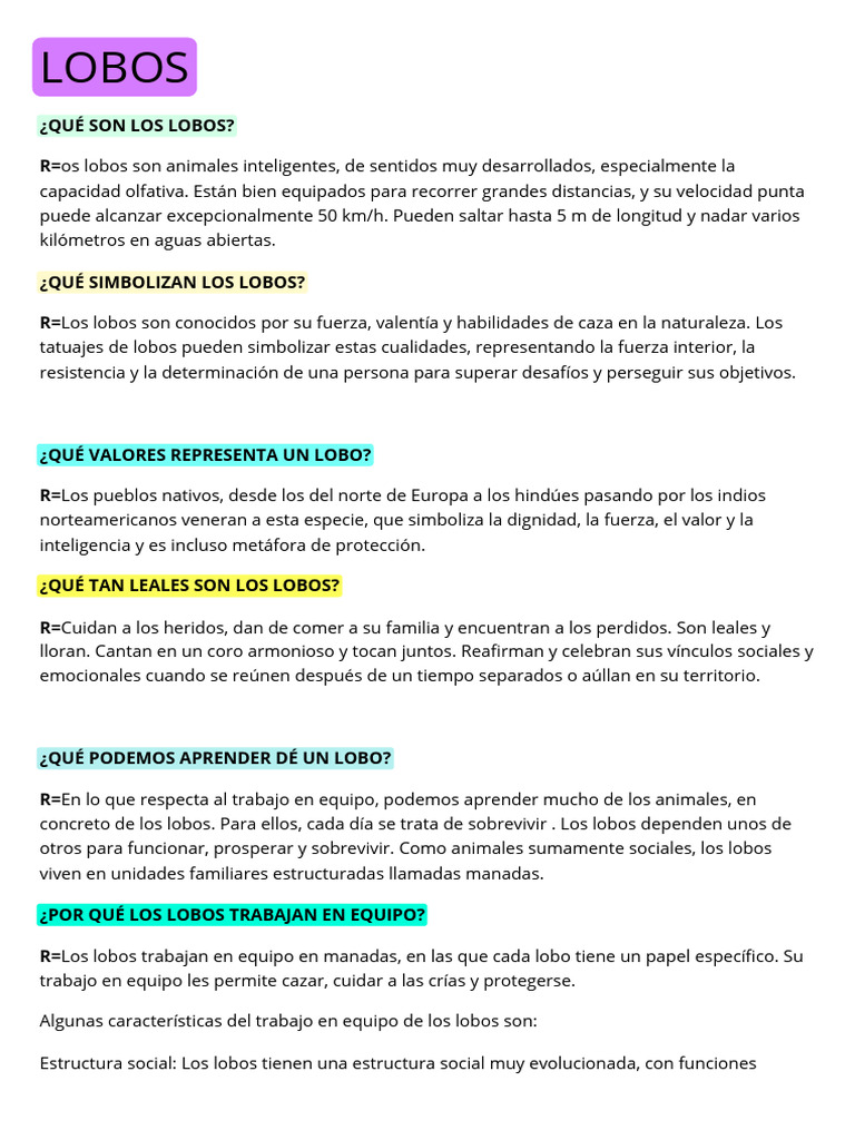 ¿Qué Son Los Lobos - 20250131 - 090815 - 0000 | PDF | Perros | Zoología