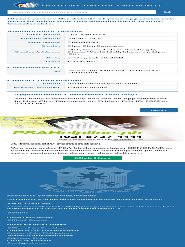 CRS Appointment System | PDF