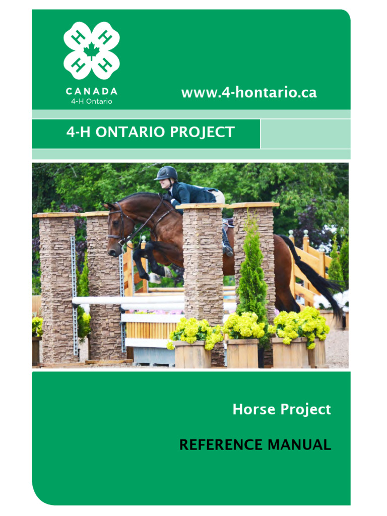 4-H Ontario Horse Project Manual | PDF | Horses | Fossil