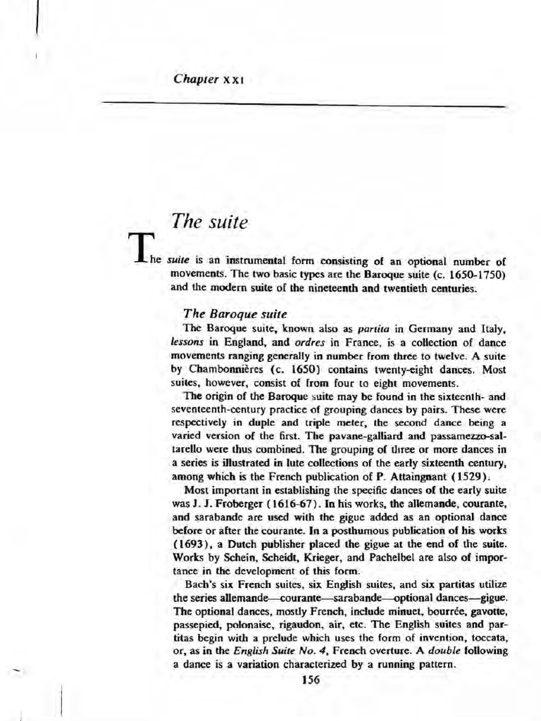 The Suite | PDF | Suite (Music) | Musical Forms