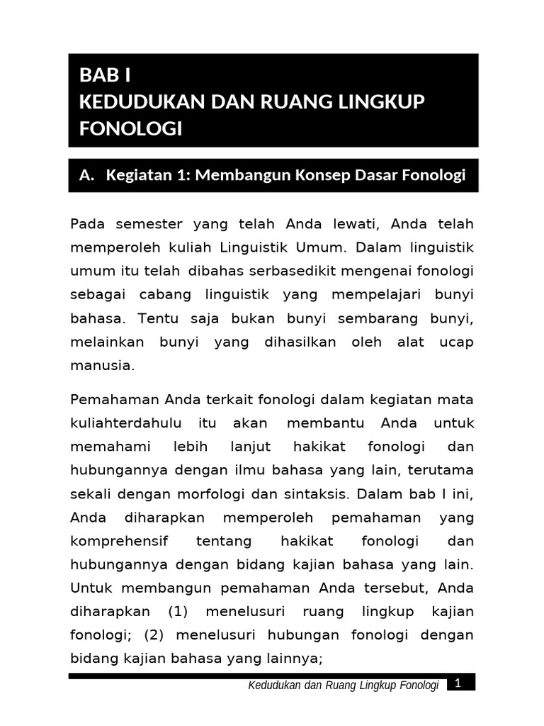 Modul Fonologi (1) | PDF