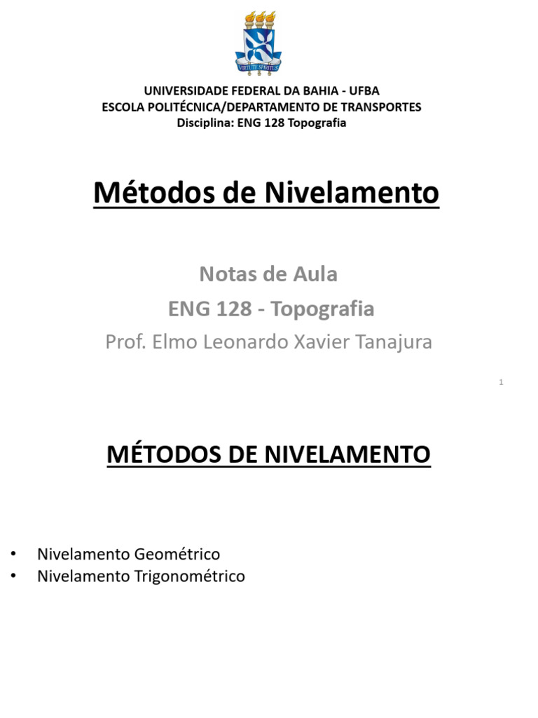 Métodos de Nivelamento | PDF | Altura | Pesquisas