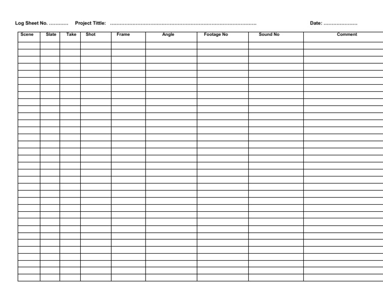 Log Sheet | PDF
