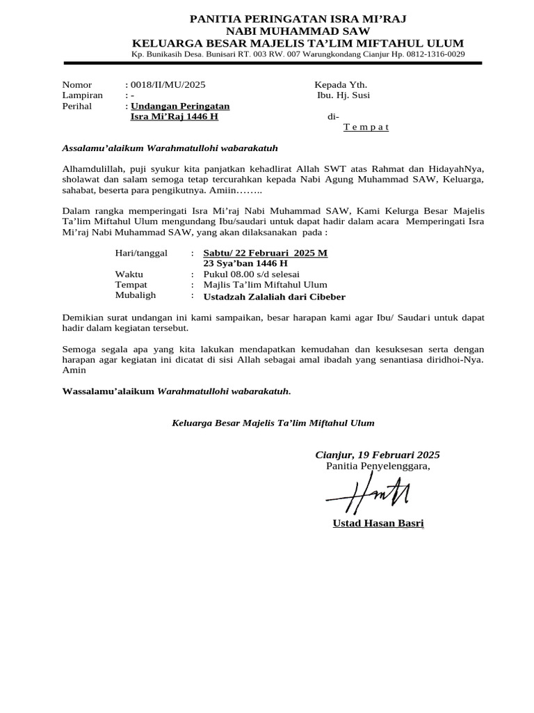 Undangan Rajaban 2024 | PDF