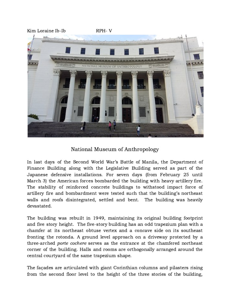 National Museum of Anthropology History | PDF | Column | Architectural ...