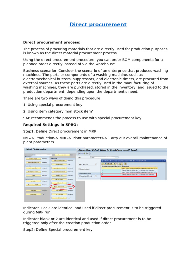 Direct Procurement Process Explained | PDF | Procurement | Supply Chain