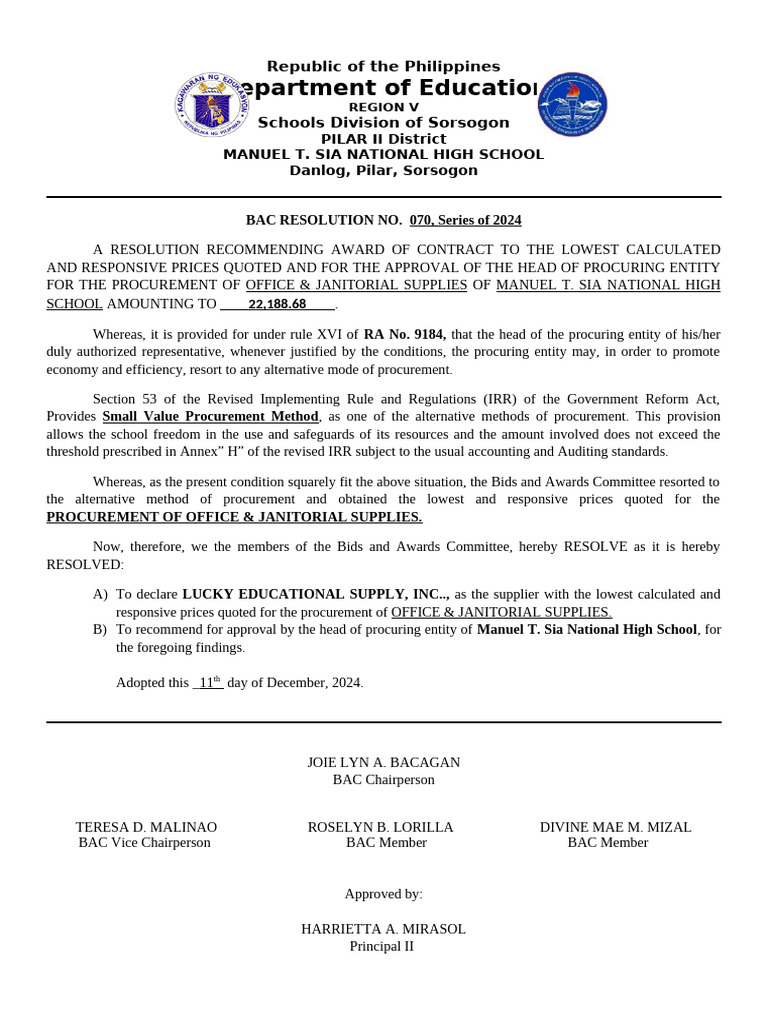 Bac Resolution Series 2022 | PDF | Governance