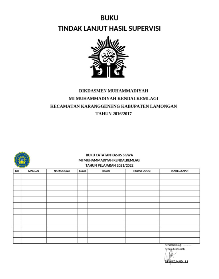 FORMAT BUKU CATATAN KASUS | PDF