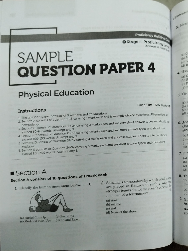 Physical Education Sample Paper 3 | PDF | Paralympic Games | Asana