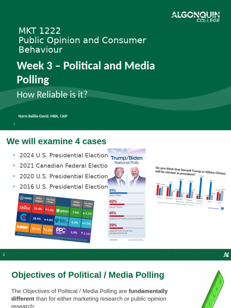 Week3-Political and Media Polling | PDF | Opinion Poll | Sampling ...