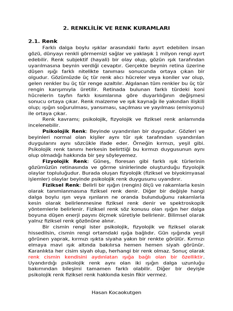 3- Renk Analizleri | PDF