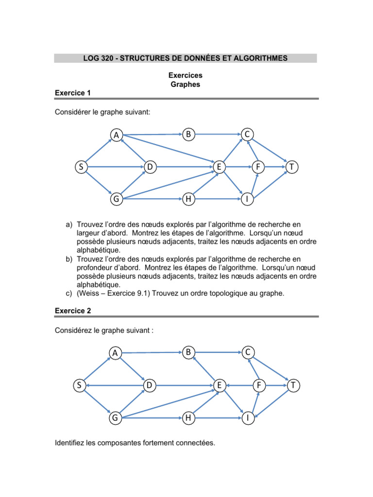 Ordre topologique d'un graphe | PDF | Théorie des graphes | Théorie de ...