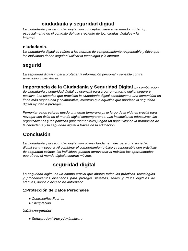Ciudadanía y Seguridad Digital: Claves | PDF
