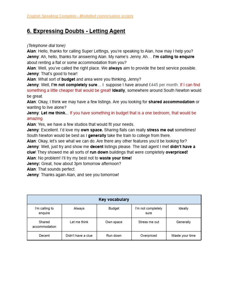 61 - Modelled-Conversation-Script-6 | PDF