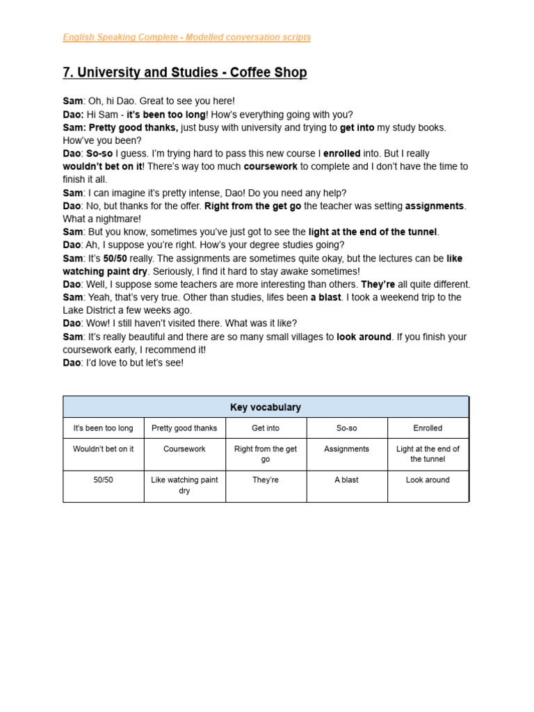 71 - Modelled-Conversation-Script-7 | PDF