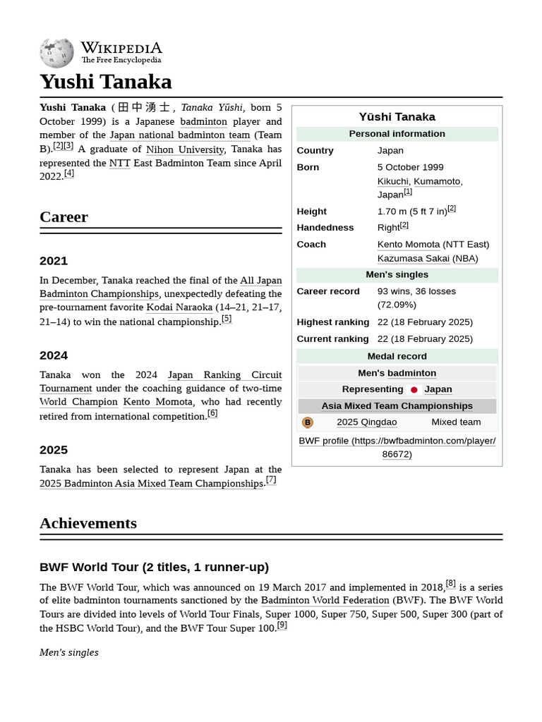 Yushi_Tanaka | PDF | Sports Competitions
