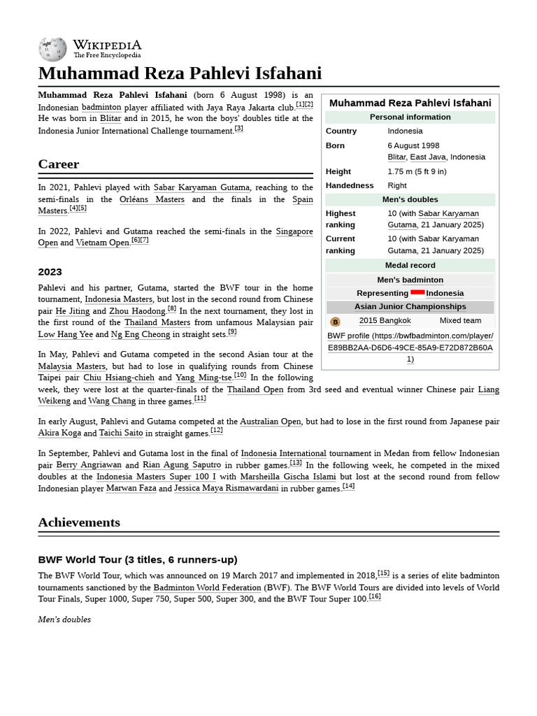 Muhammad Reza Pahlevi Isfahani | PDF | Sports Competitions