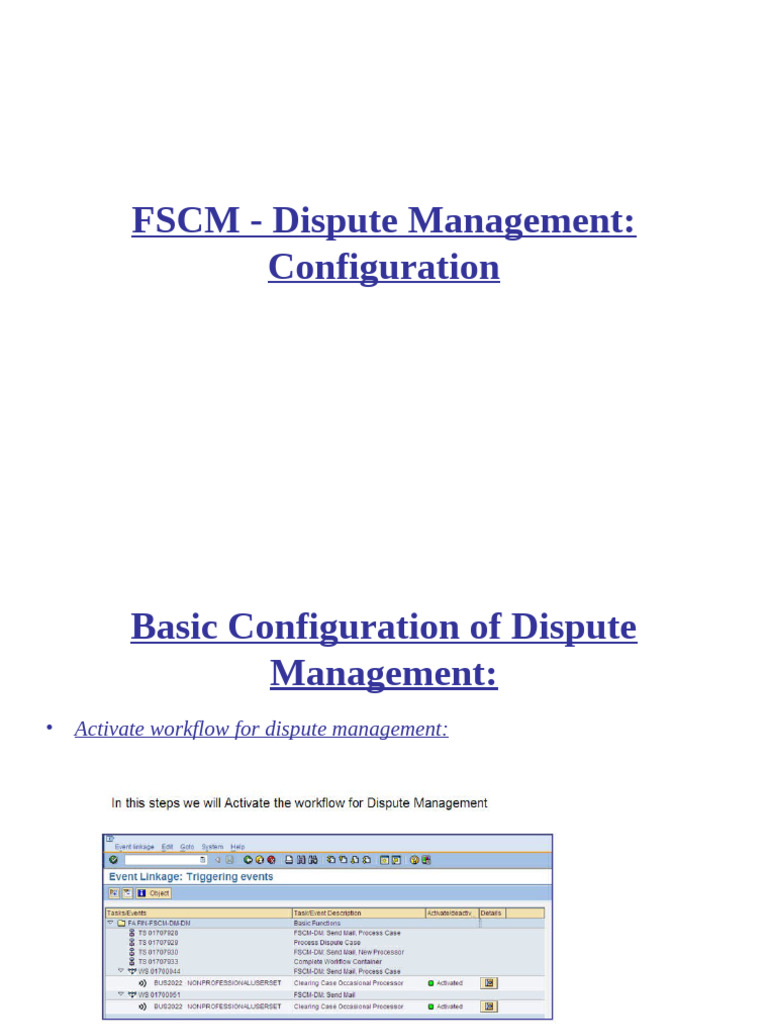 FSCM Dispute Management Configuration Guide | PDF | Computer Science ...