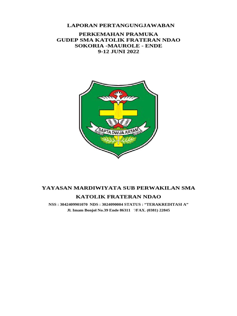 LPJ Kemah Pramuka Sokoria | PDF