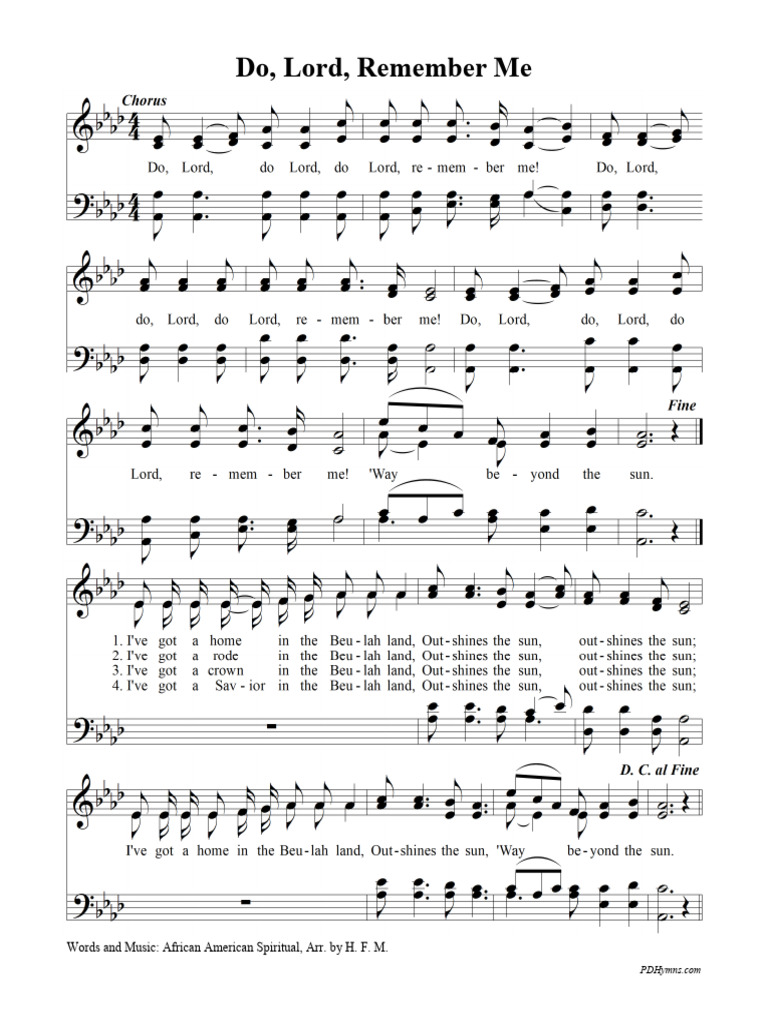 Do Lord Remember Me | PDF